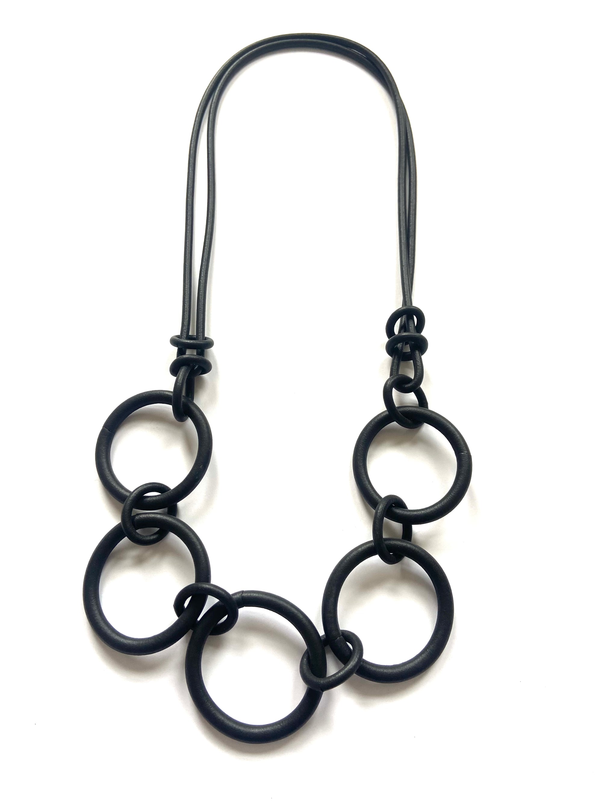 Black chunky rubber short necklace oneofakindclub